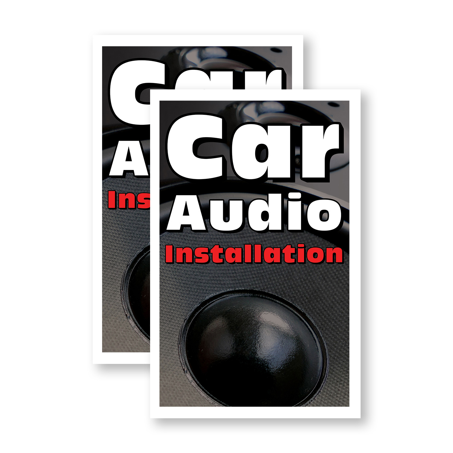 Car Audio Installation (2-Pack) 24 Inch x 36 Inch Vinyl Decals | Sign ...