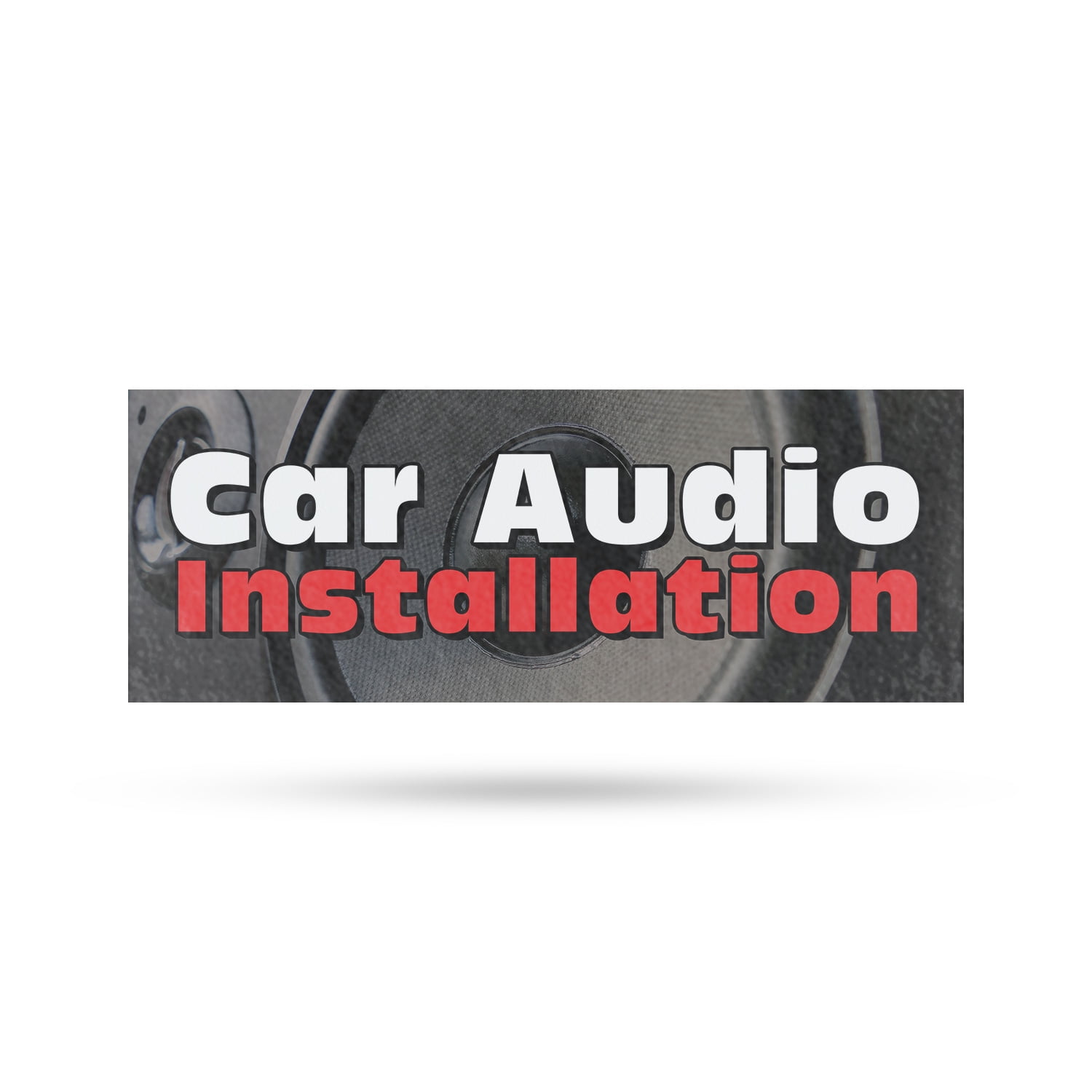 Car Audio Installation Vinyl Decal 36 Inch x 14 Inch Weatherproof Heavy ...