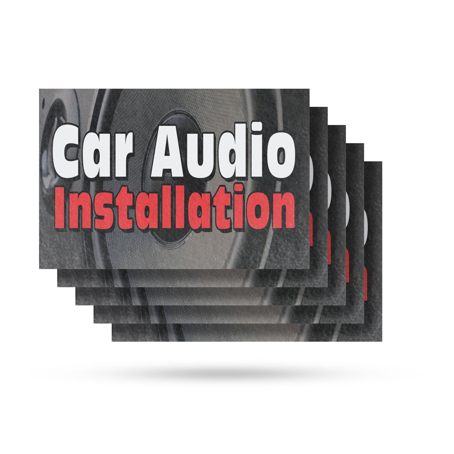 Car Audio Installation Vinyl Decal 5 Pack of 12 Inch x 16 Inch ...