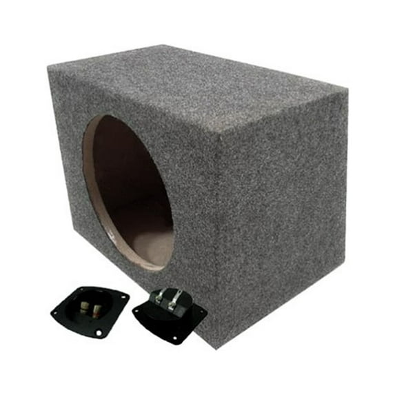 Car Audio Single 10" Sealed Subwoofer Rear Angle Sub Box Enclosure 3/4 ...