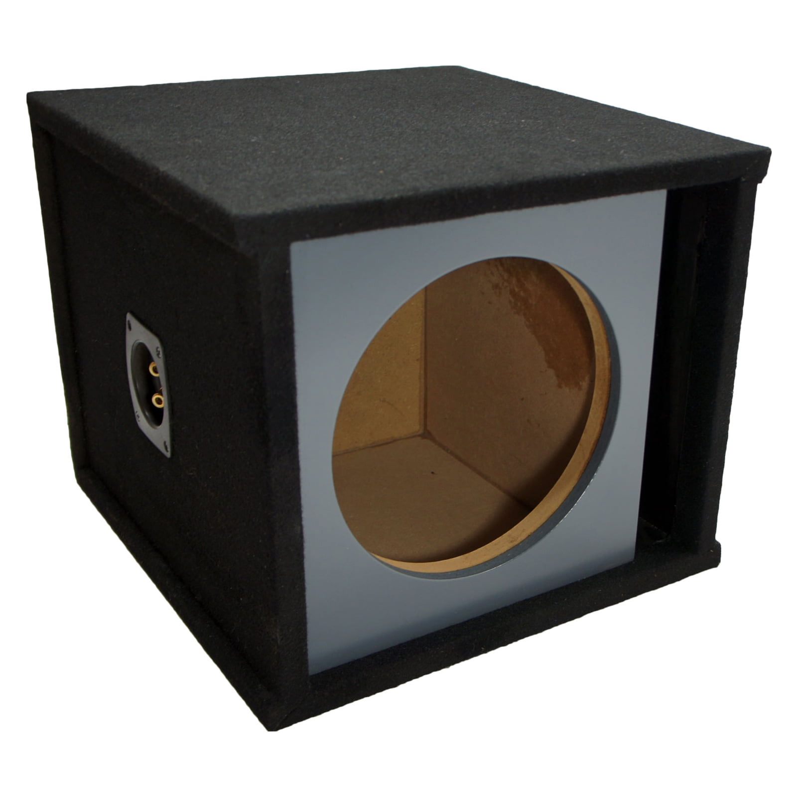 Car Audio Single 10" Slot Vented Paintable Baffle Stereo Sub Box ...