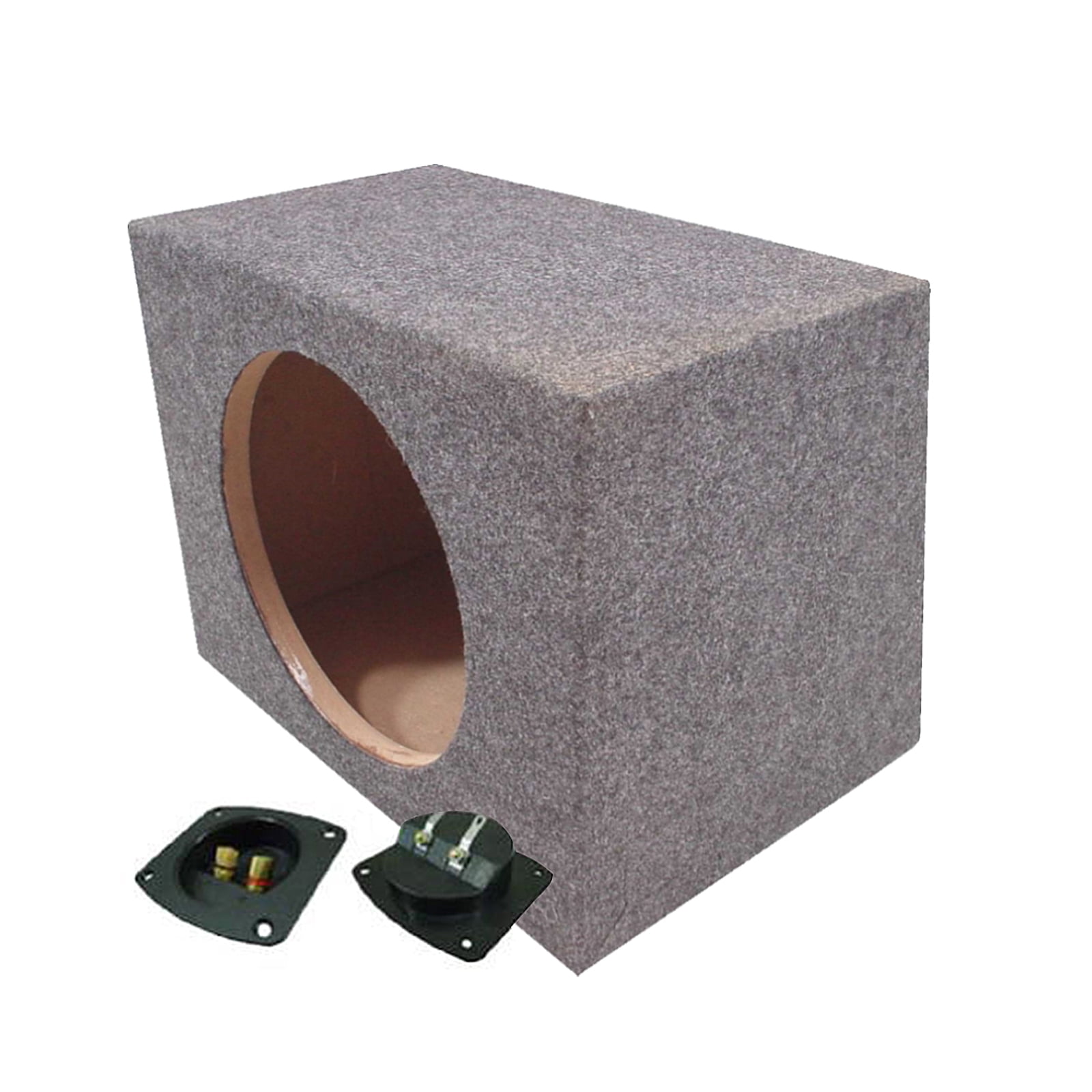 Car Audio Single 12" Sealed Subwoofer Rear Angle Sub Box Enclosure 3/4 ...
