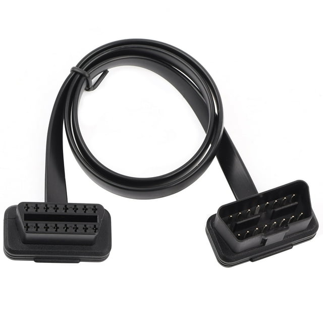 Car Auto 16 Pin Male to Female OBD2 Extension Cable Diagnostic Adapter 60cm/24inch Length ...