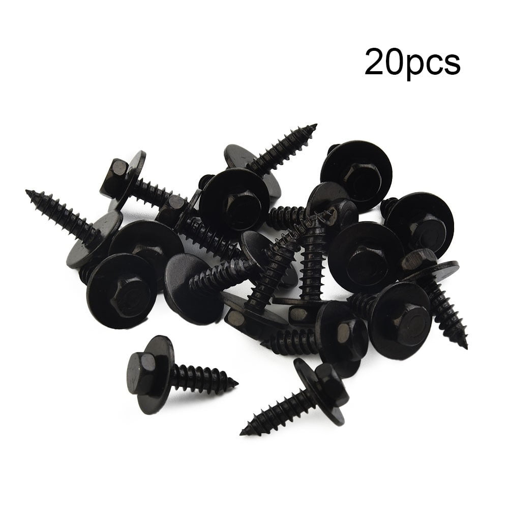 Car Auto Self-Tapping Screws Hex Washer Head 4.8x19mm Black Unique - Walmart.com