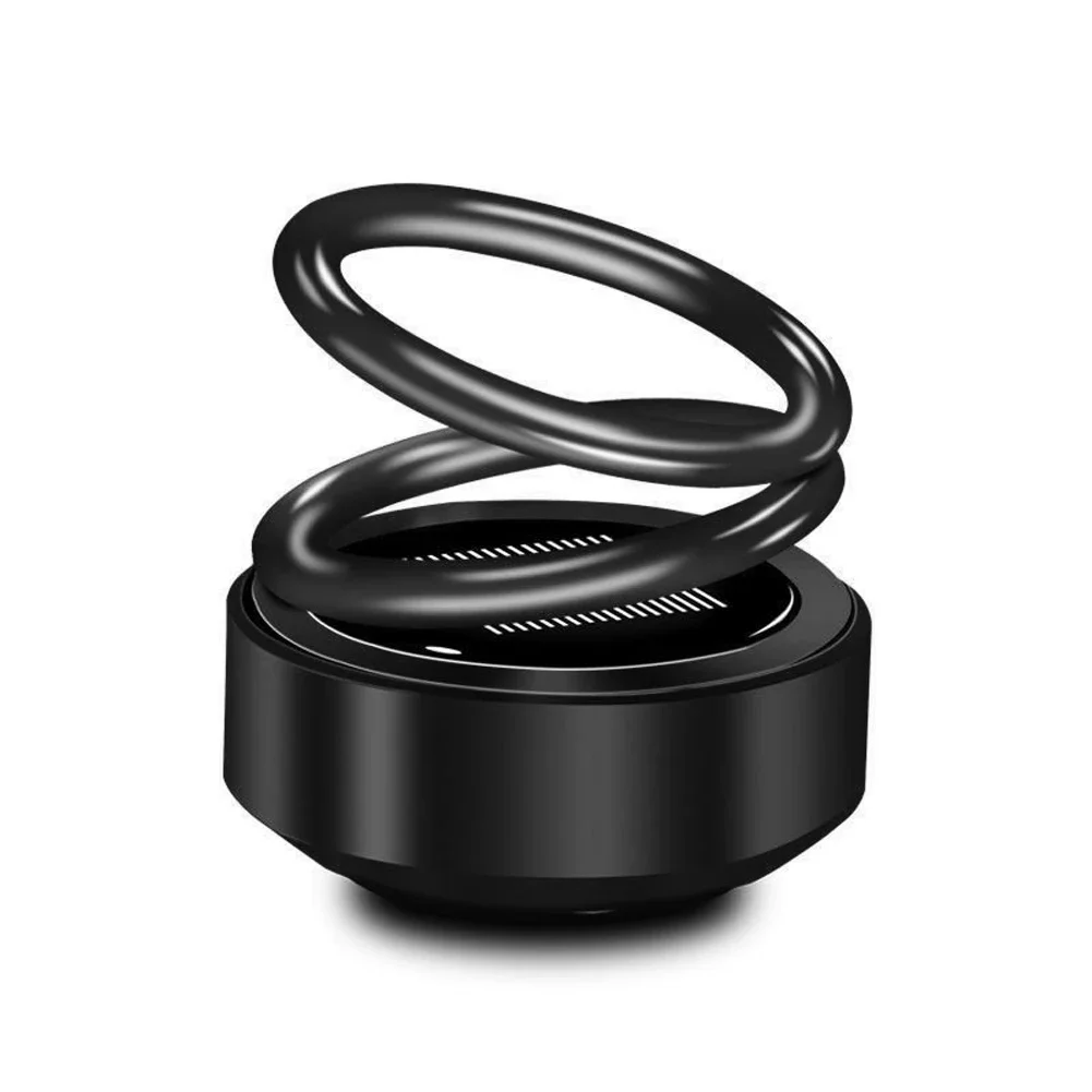Car Auto Solar Energy Rotating Aromatherapy Air Fresher Double Ring ...
