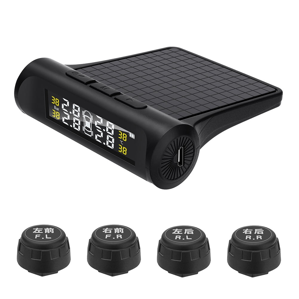 Car Auto Tire Pressure Temp Monitoring System with 4 External Sensors ...