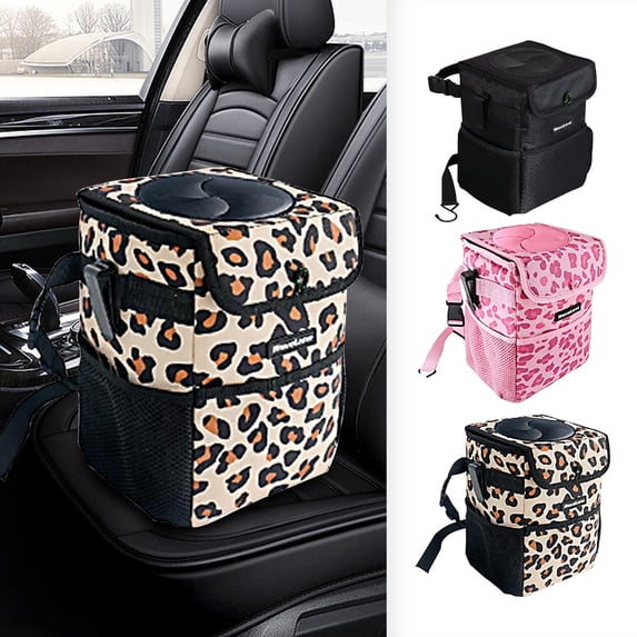 JASKFLY Car Trash Can with Lid, Foldable Hanging Dumpster, Leakproof ...
