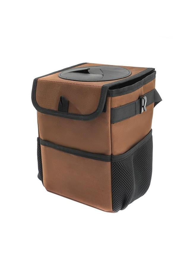 Car Back Seat Trash Can with Lid - Auto Hanging Garbage Can & Storage ...