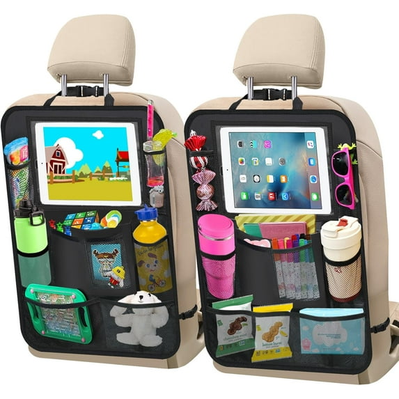 Car Backseat Organizer ，2 Pack Car Organizer Back Seat with 11" Tablet ...