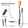 Car Backup Reverse Camera 4-Pin Male To Cvbs Rca Female Connector Wire ...