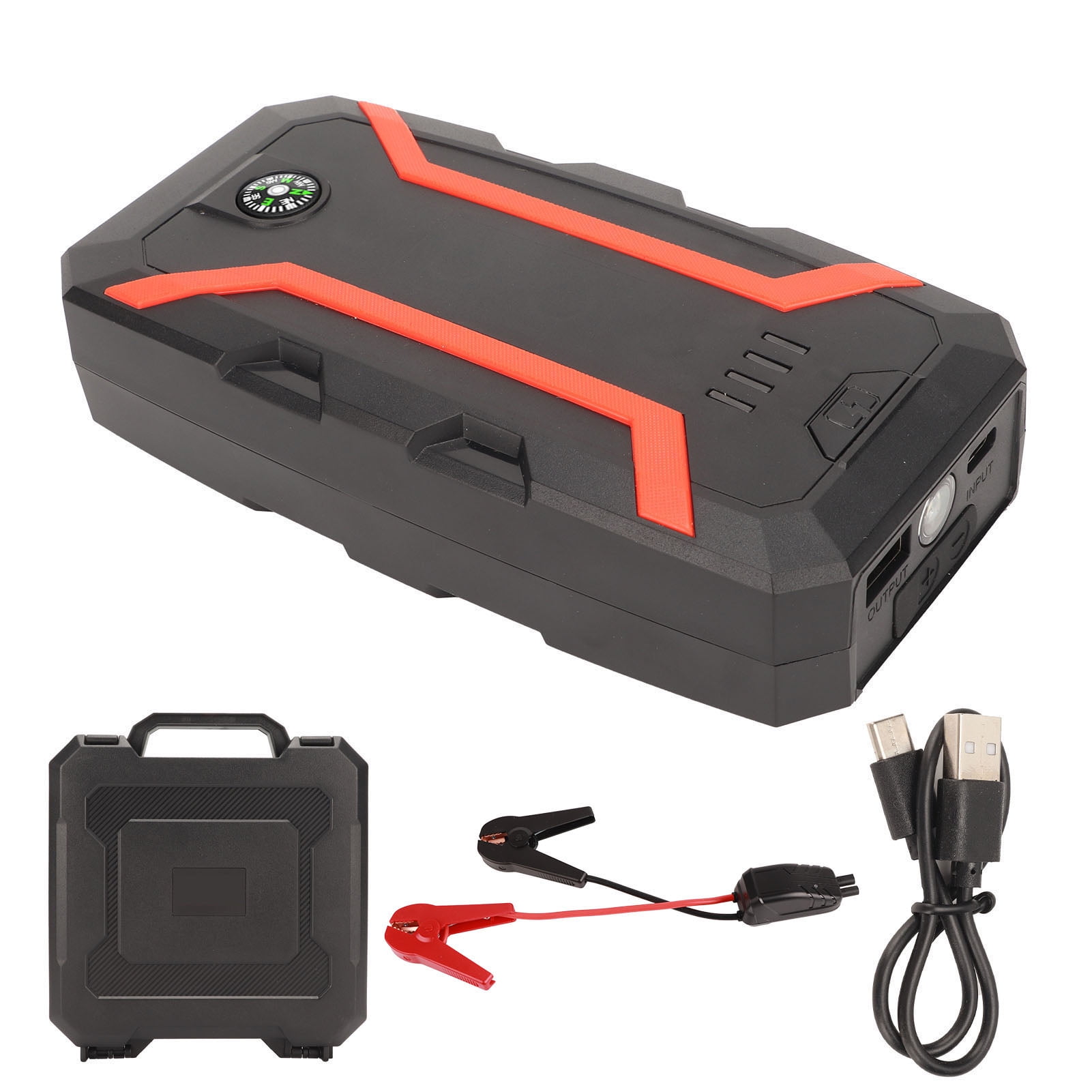 Car Battery Booster Pack 2000A Peak Current 16000mAh Car Jump Starter ...