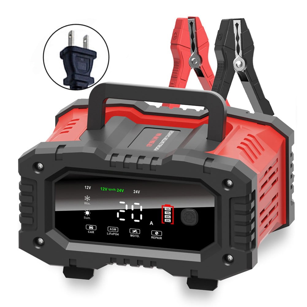 Car Battery Charger 12V/24V Smart trickle Charger,Lithium,Lifepo4,Lead ...