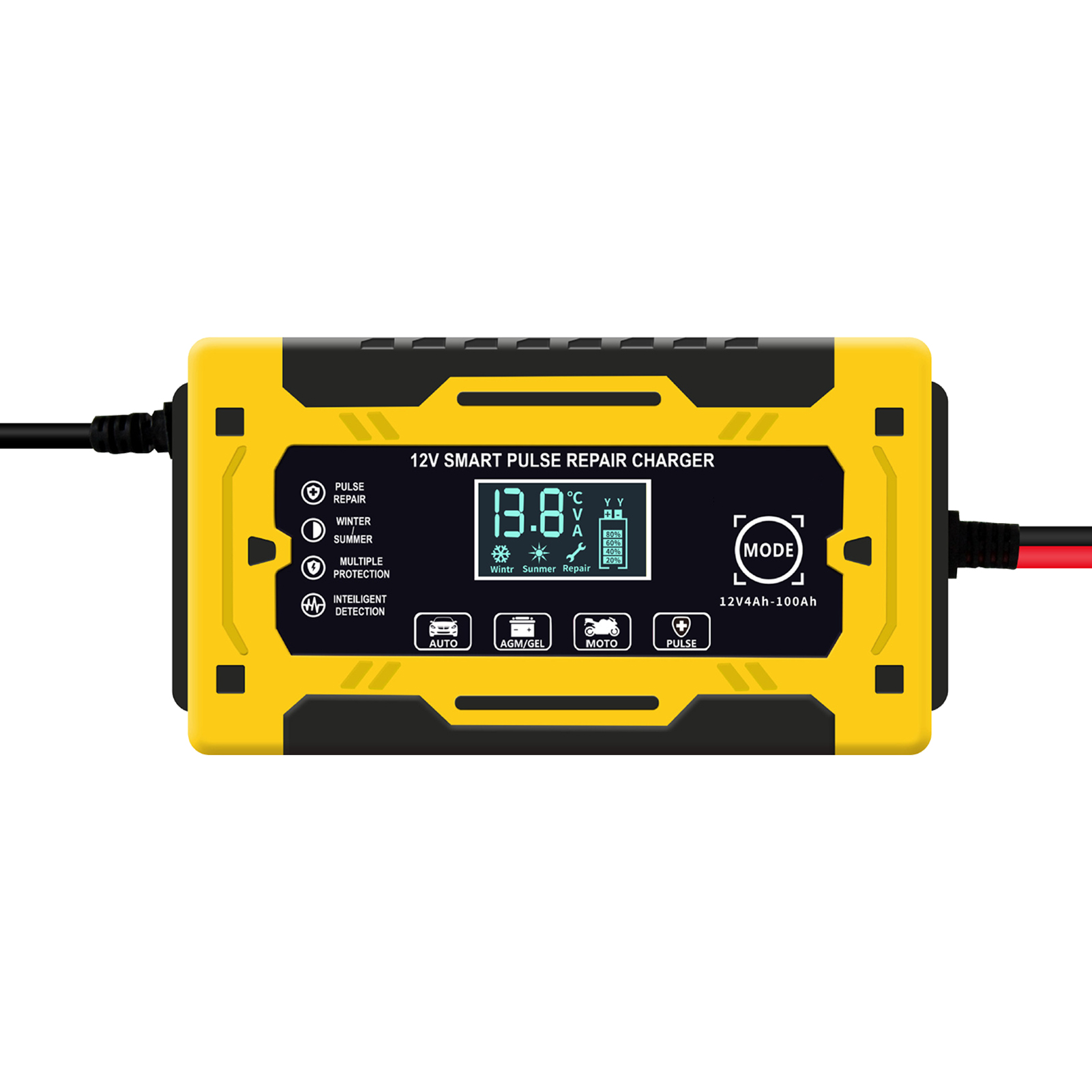 Car Battery Charger, 6A 12V Smart Automotive Charger Battery Charger ...