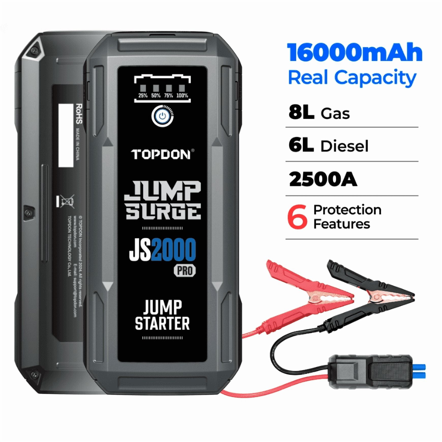 TOPDON JS2000PRO for Up to 8L Gas/6L Diesel Engines, 12V Portable ...