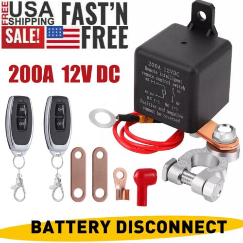 Car Battery Disconnect Switch Remote Control Power Kill Master Isolator ...