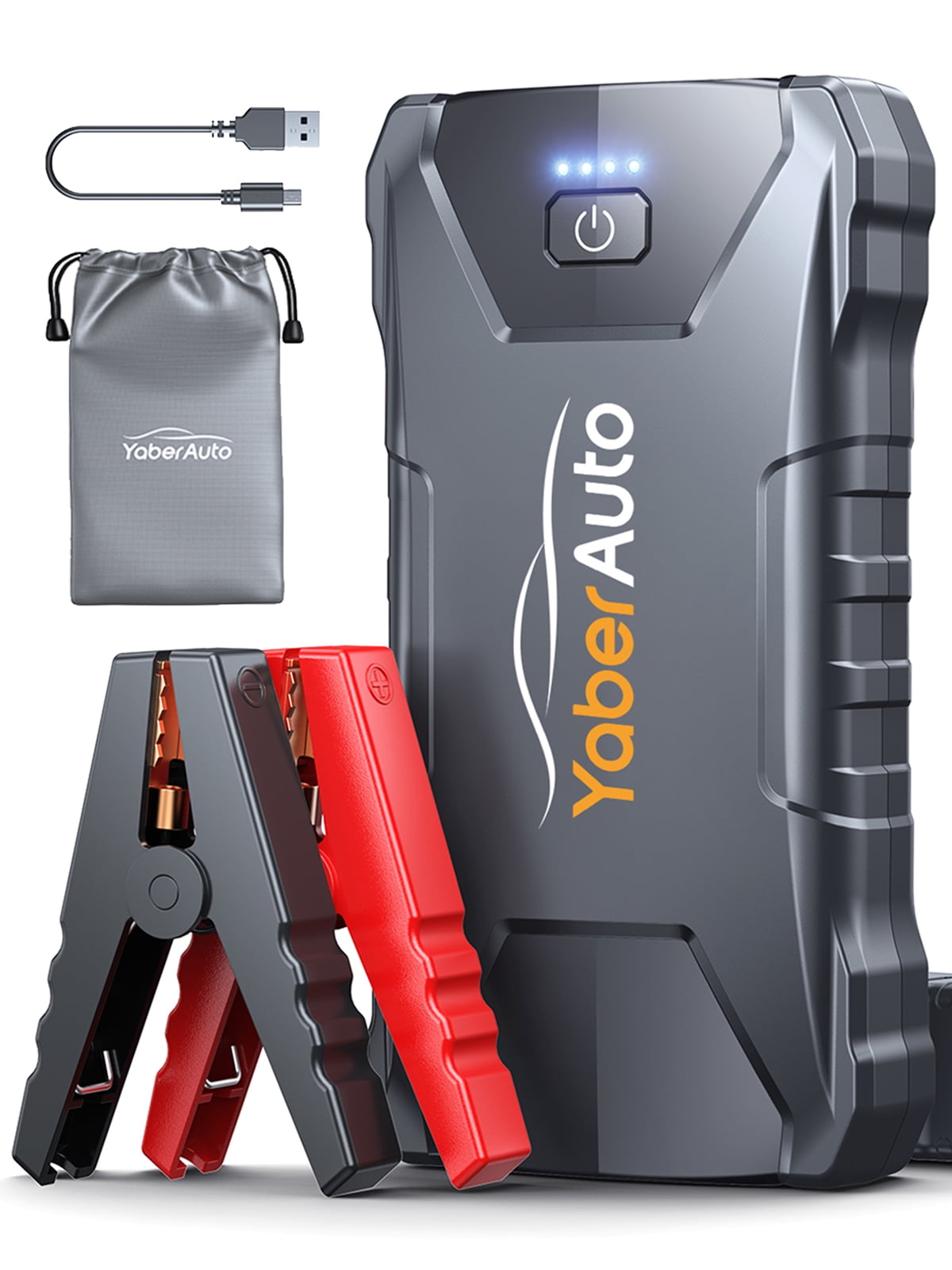 Yaber 2000A Car Battery Jump Starter, 12V Portable Power Bank for 7.0L ...