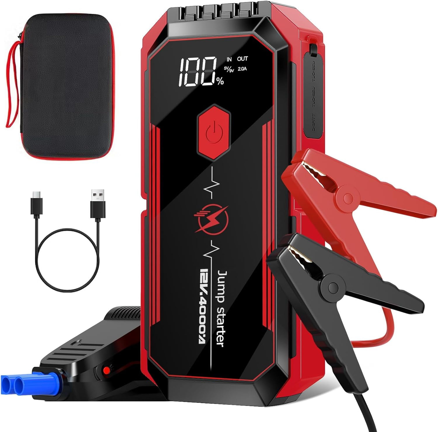 Car Battery Jump Starter 4000A: Battery Jumper Starter Portable Charger ...