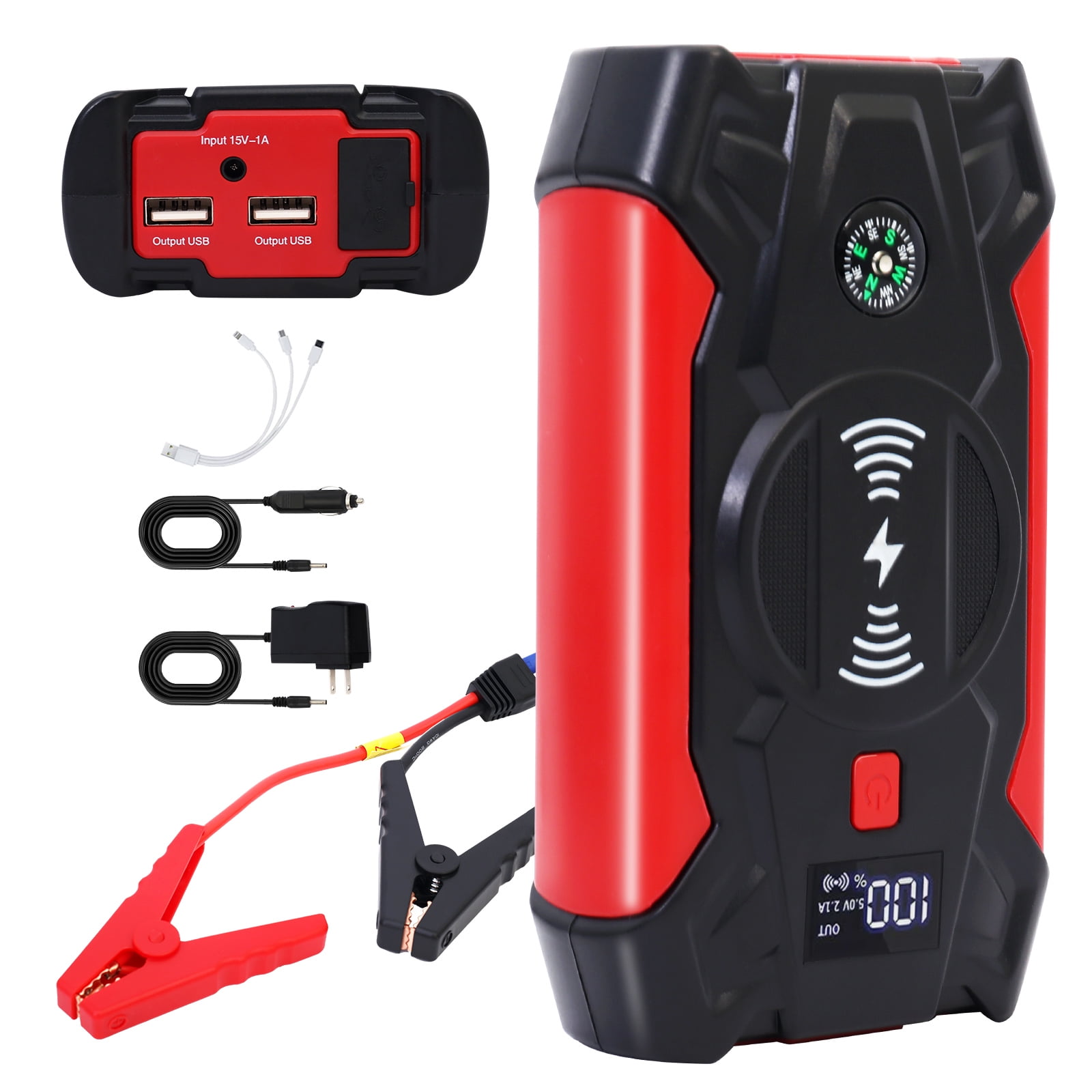 Car Battery Jump Starter, 4000A Peak 39800mAH Battery Jump Starter (Up to 8.0L Gas or 6.5L ...