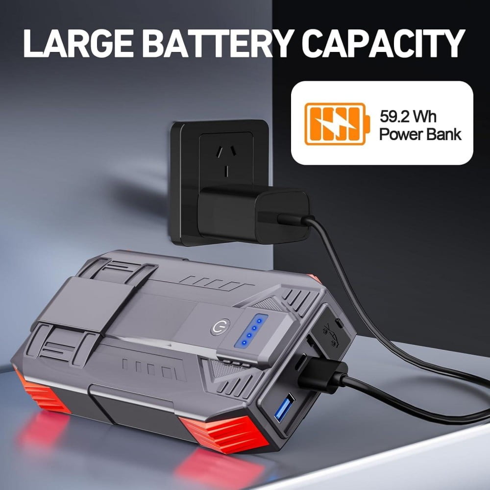 Car Battery Jump Starter, 4000A Peak Jump Starter Battery Pack for Up ...