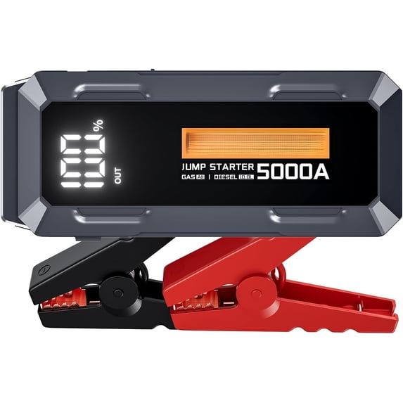Car Battery Jump Starter 5000A Jump Box (All Gas/10L Diesel) Portable ...