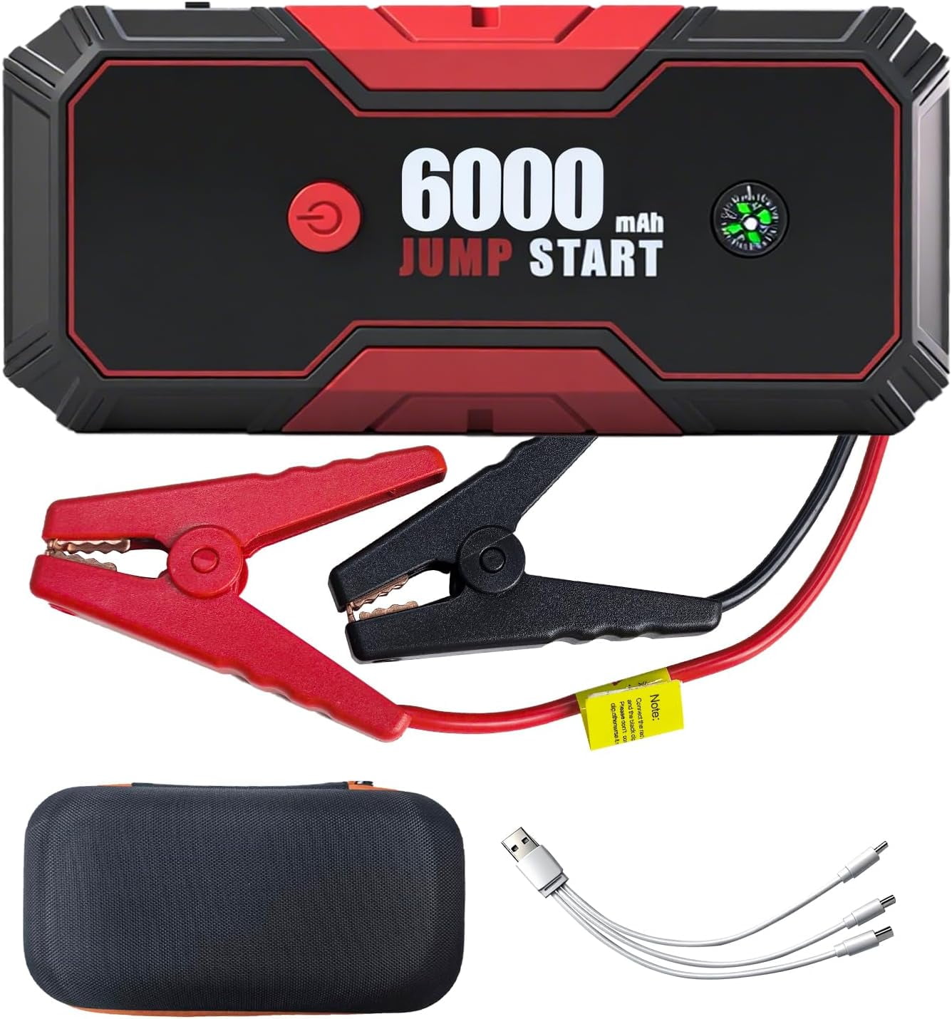 Car Battery Jump Starter, 6000A Car Jumper Starter Battery Pack for Up ...
