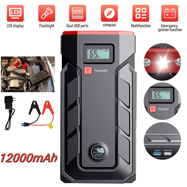 DFITO Portable Car Battery Jump Starter 600A Jump Box - Walmart.com