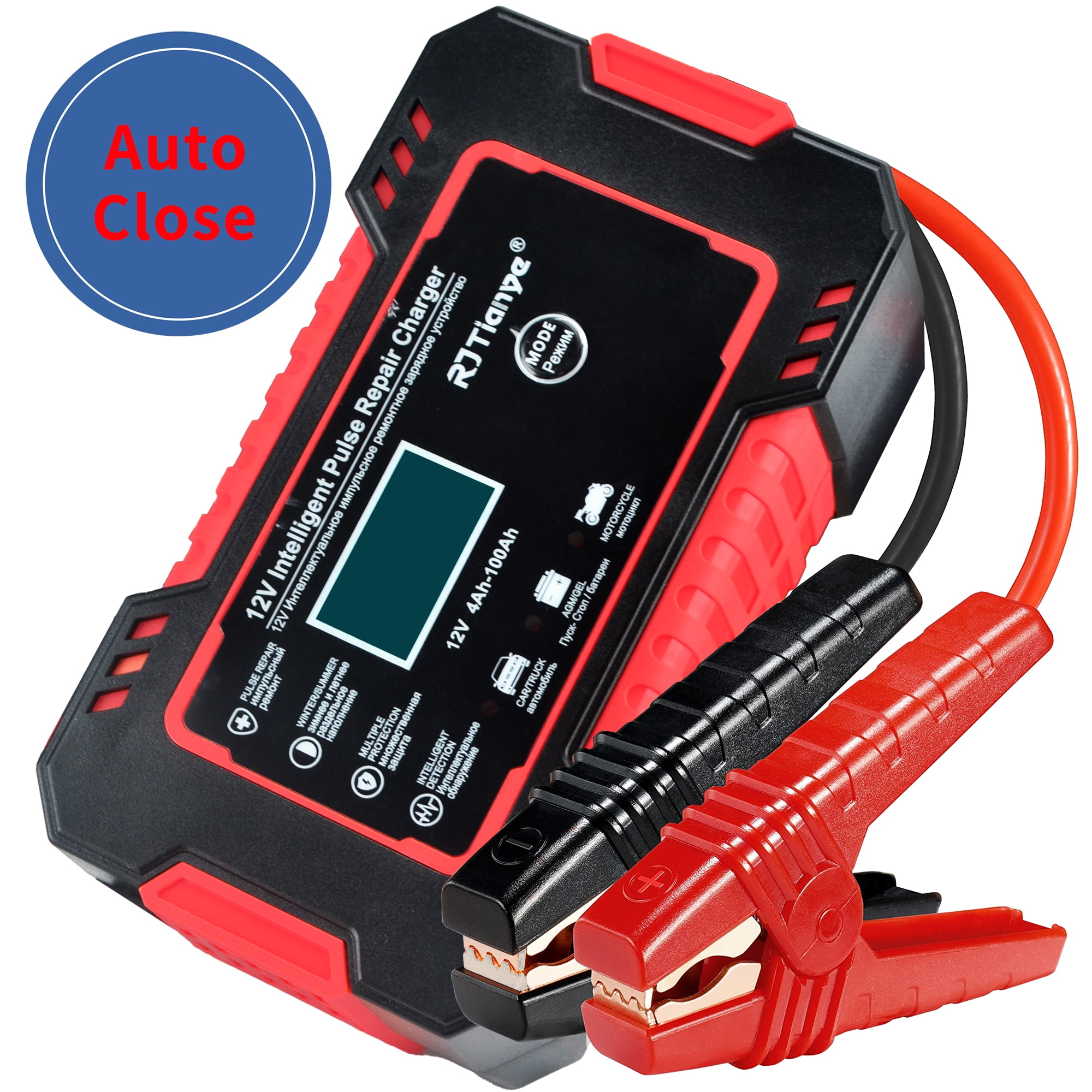 Portable Car Battery Jump Starter, 12V Vehicle Auto Charger, Waterproof ...