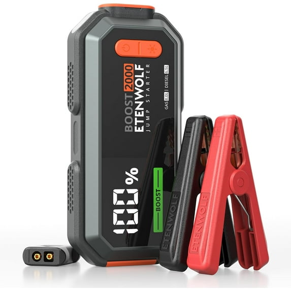 Car Battery Jump Starter Portable, 2000A Peak Jump Box- 12V Car Jump ...