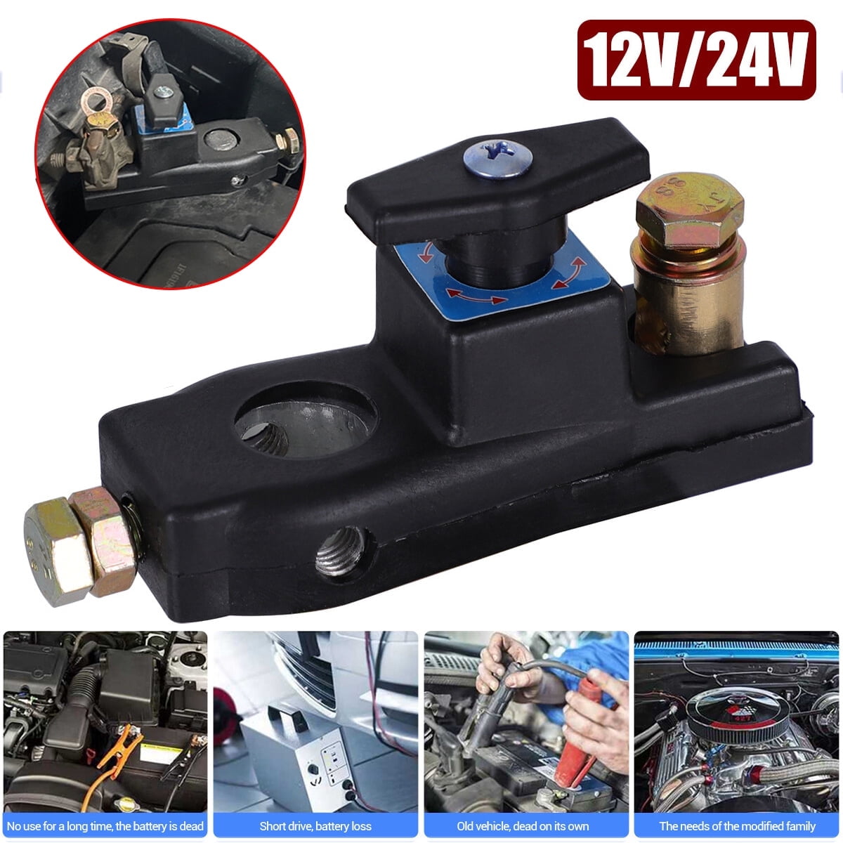 Car Battery Quick Disconnect Isolator Cut Off Switch,12-24v Universal ...