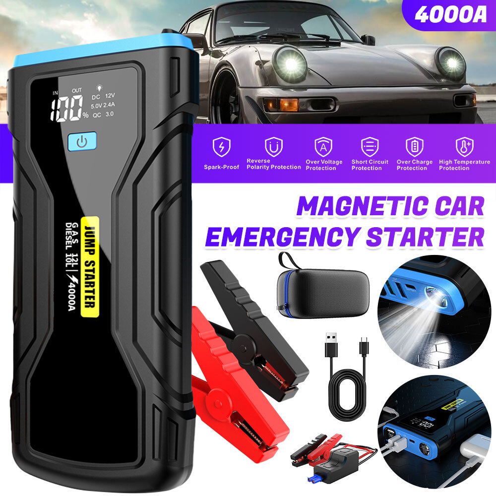 Car Battery Starter,Kepeak 4000A Emergency Starter for Cars (Engines up ...