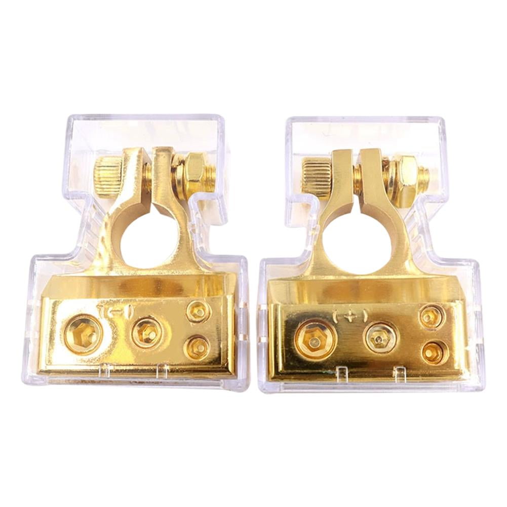 Car Battery Terminals Clamp Post 1/0 2 4 8 GA AWG Gauge Positive ...