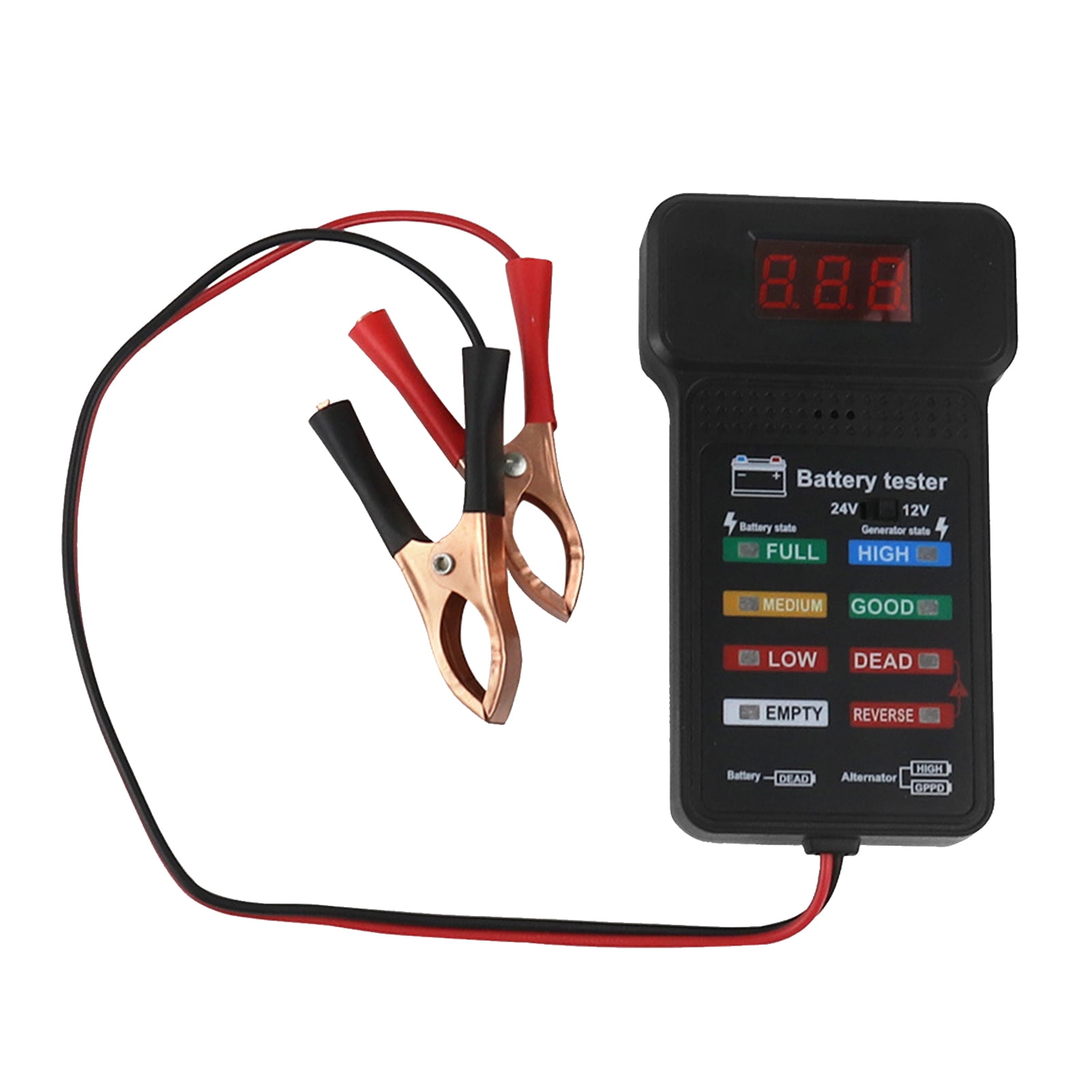 Car Battery Tester, 12V 24V Voltmeter and Charging System Analyzer ...
