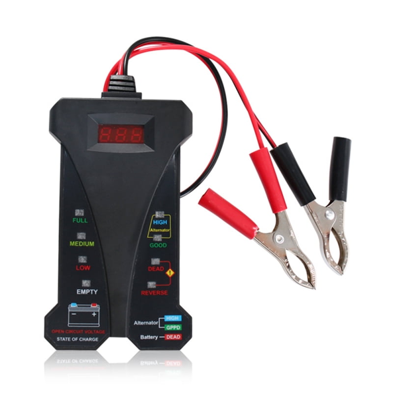Car Battery Tester, 12V Digital Battery Voltmeter and Charging System ...