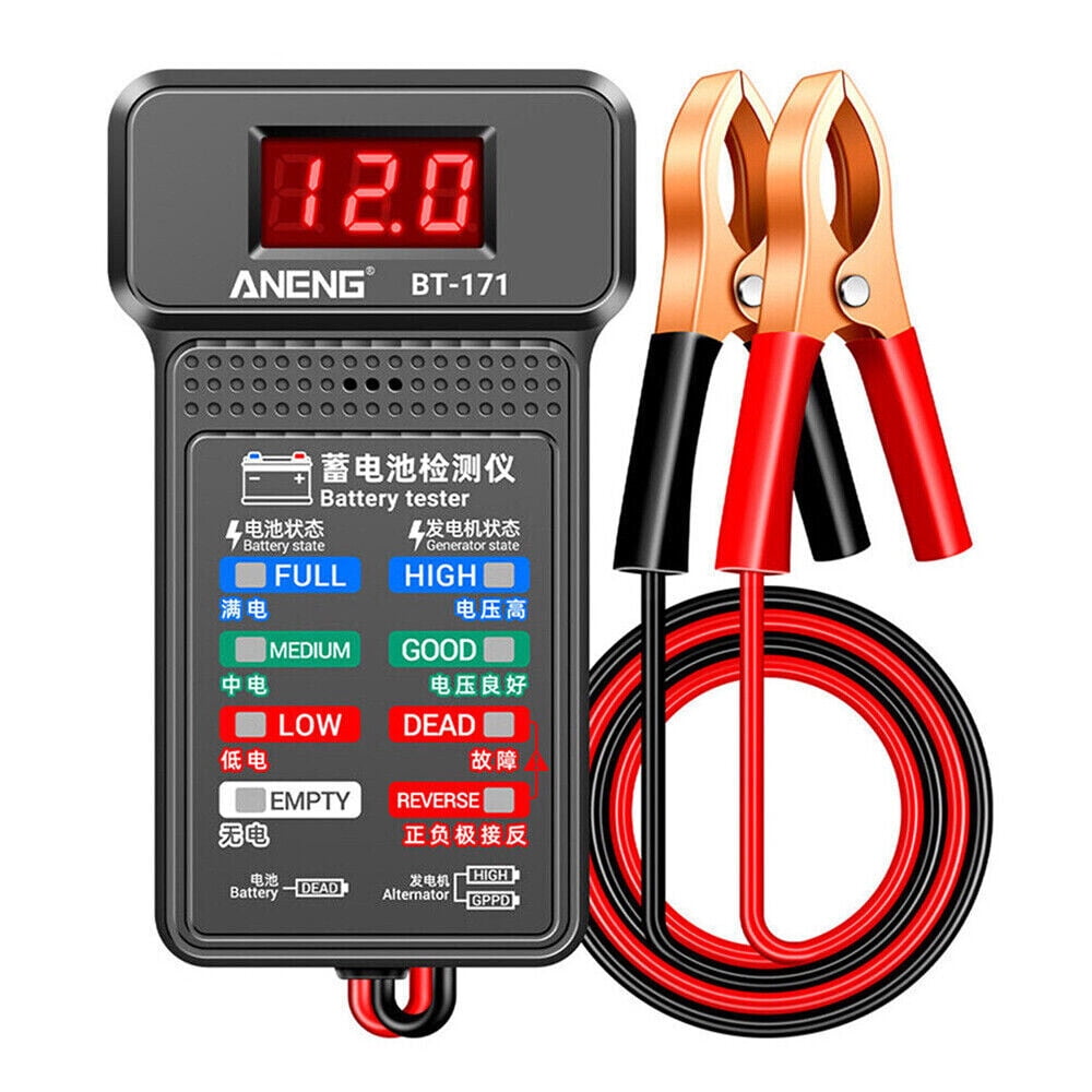 Car Battery Tester Digital Analyzer 12V Car Auto Battery Load Cranking ...