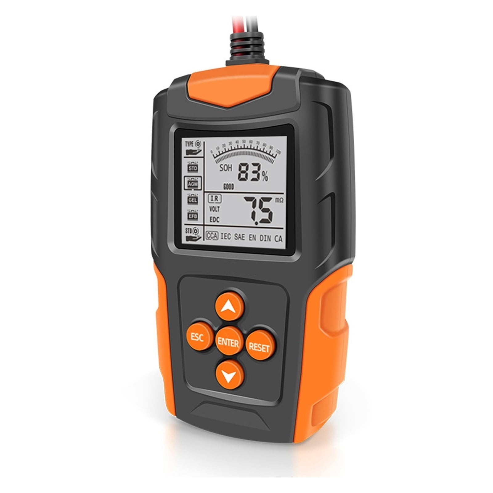 Car Battery Tester LCD Digital Battery Analyzer Charge Diagnostic Tool ...
