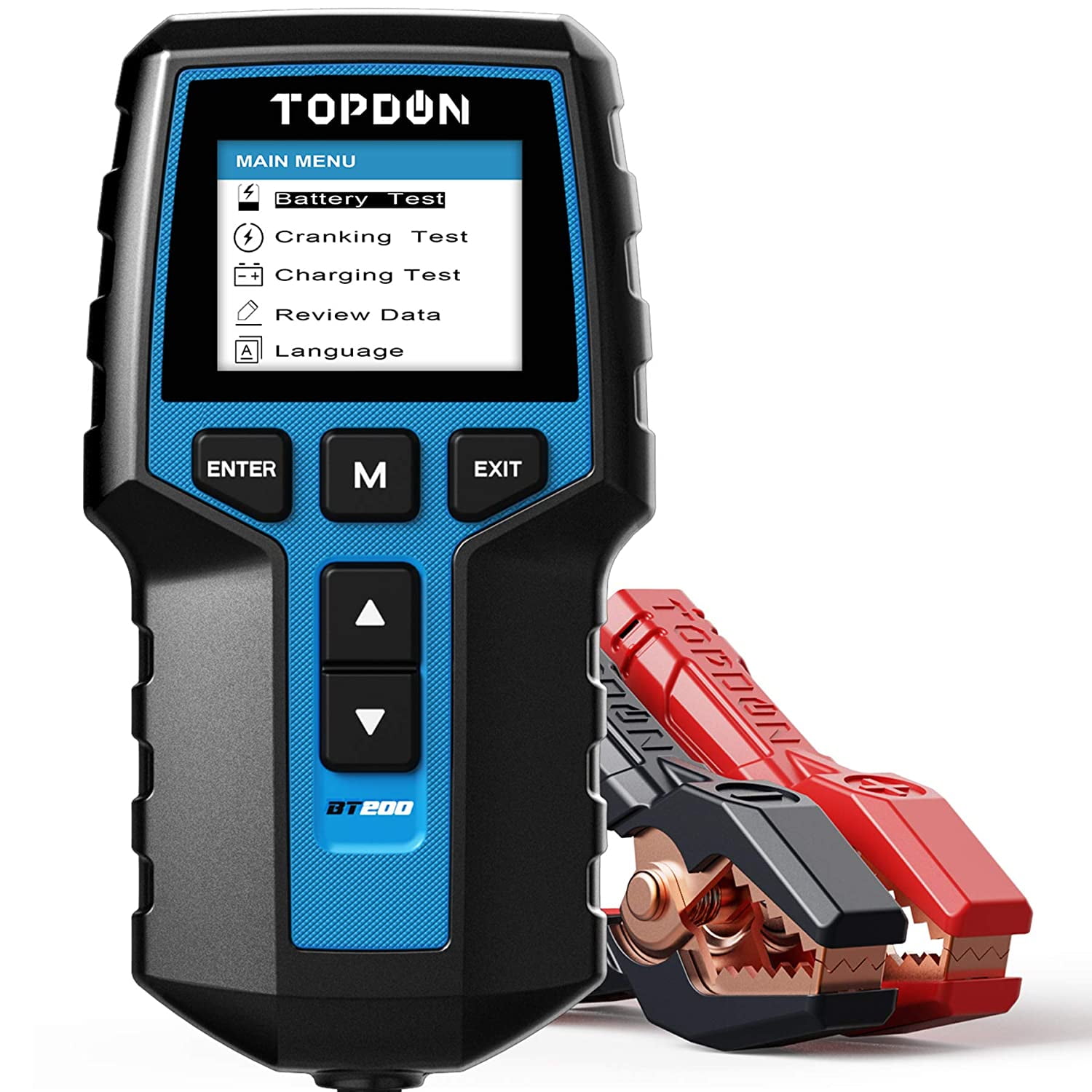 Topdon BT200 12V 24V Car Battery Tester, Charger Meter with Load ...