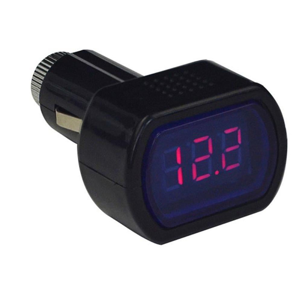 Car Battery Voltage Meter Mini Battery Monitor Voltmeter for DC 12V 24V ...