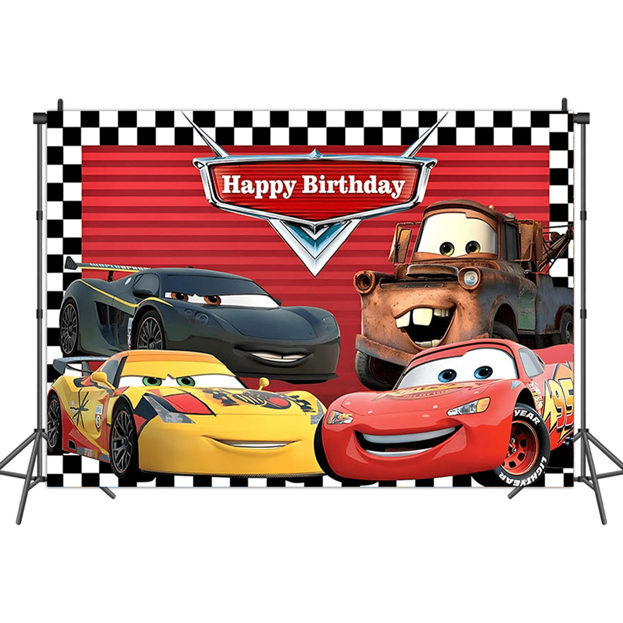 Car Birthday Backdrops Boy Car Racing Birthday Party Photography ...