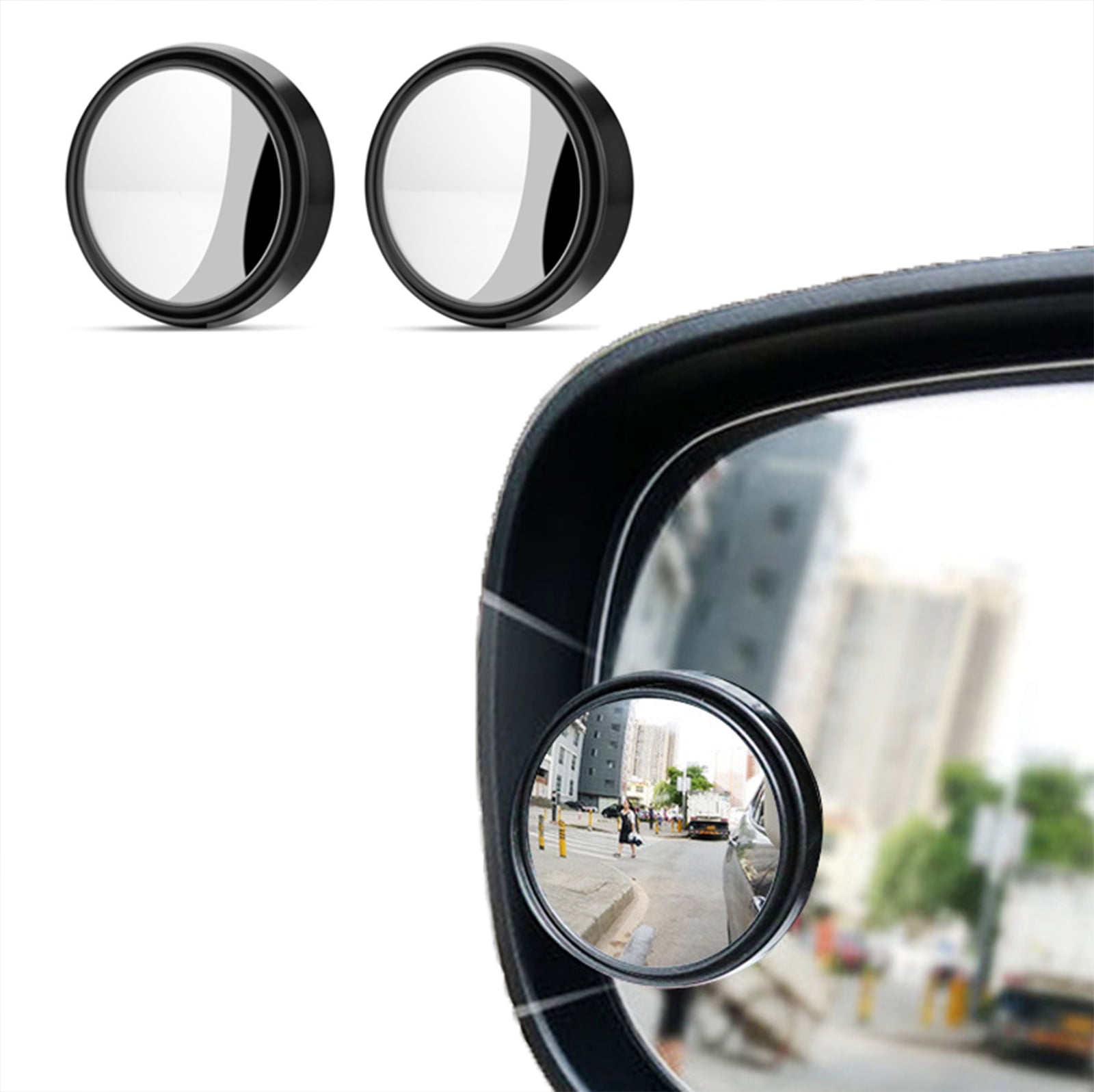 Car Blind Spot Side Mirror, Auto Round HD Glass Blindspot Mirror Convex ...