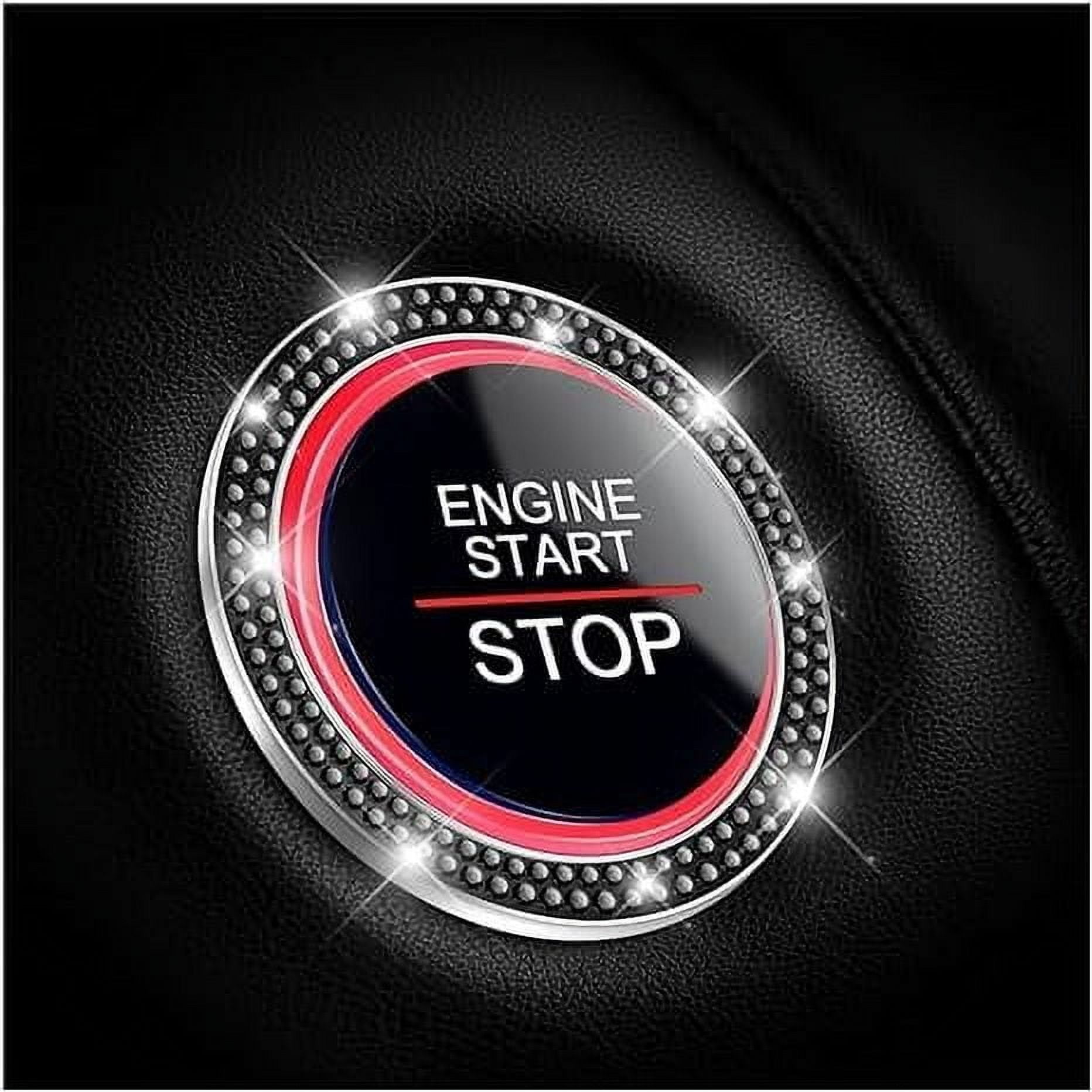 Car Bling Crystal Rhinestone Engine Start Ring Stickers, 1 Single ...