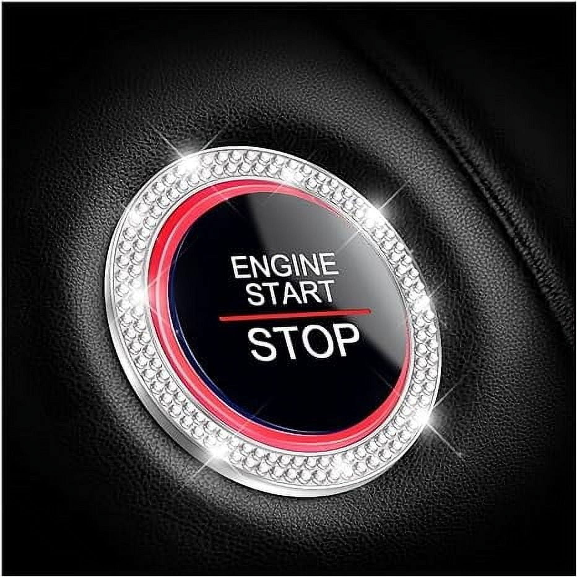 Car Bling Crystal Rhinestone Engine Start Ring Stickers, 1 Single ...