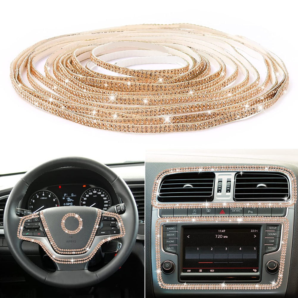 Car Bling Crystal Sticker Rhinestone Trim Tape Diamond Ribbon Decals ...