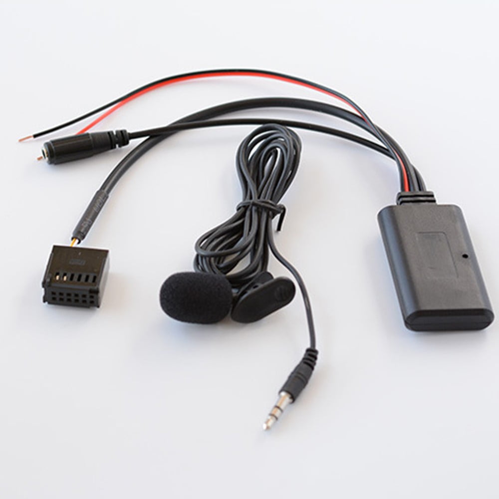 Car Bluetooth 5.0 Audio AUX Auxiliary Cable Adapter + Microphone for ...