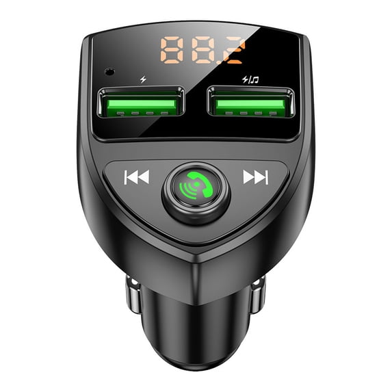 Car Bluetooth 5.0 Receiver FM Transmitter, USB Fast Charger with TF ...