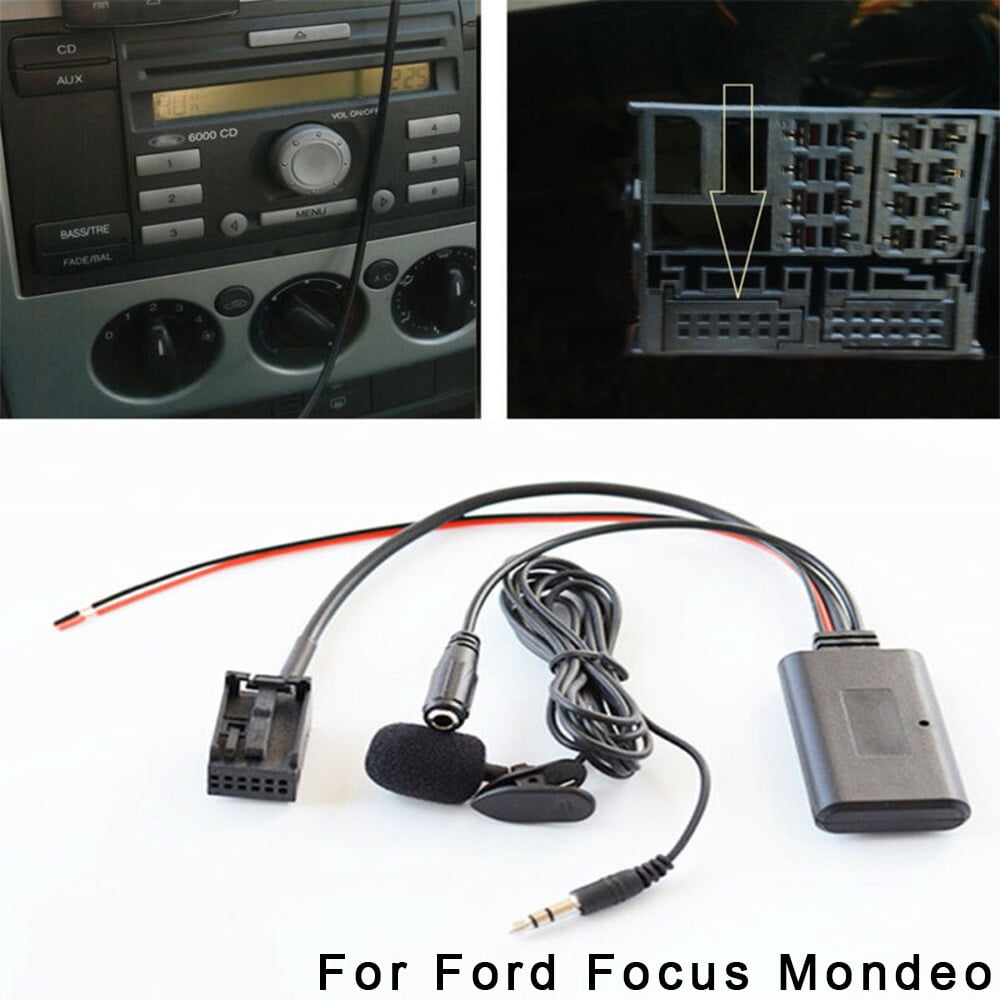 Car Bluetooth AUX Audio Adapter + MIC For Ford Focus Mondeo Fusion ...