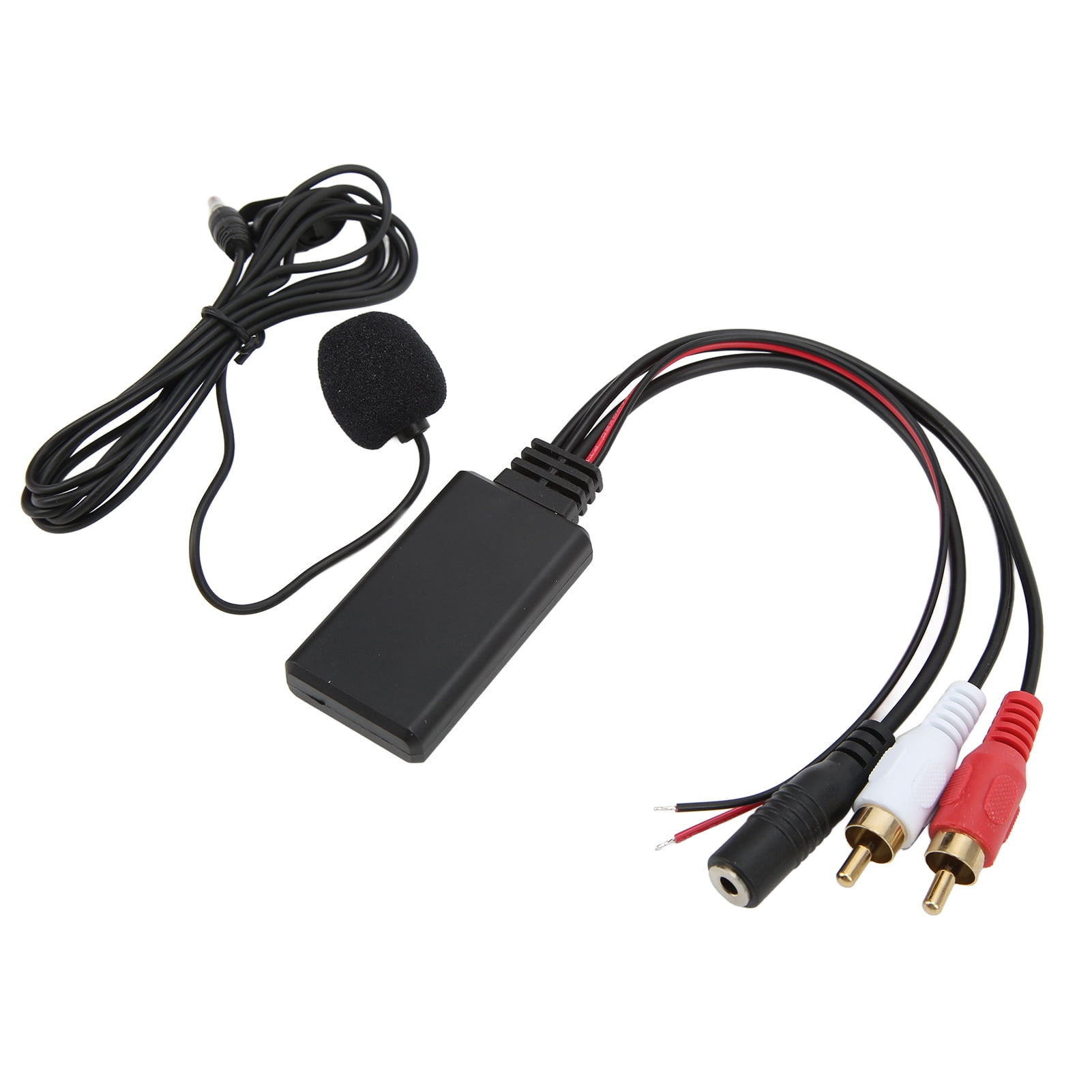 Car Bluetooth AUX IN Cable Adapter Wireless Hands Free Call Microphone ...