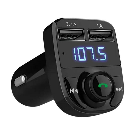 Car Bluetooth FM Transmitter with Dual USB Charger, Digital Display ...