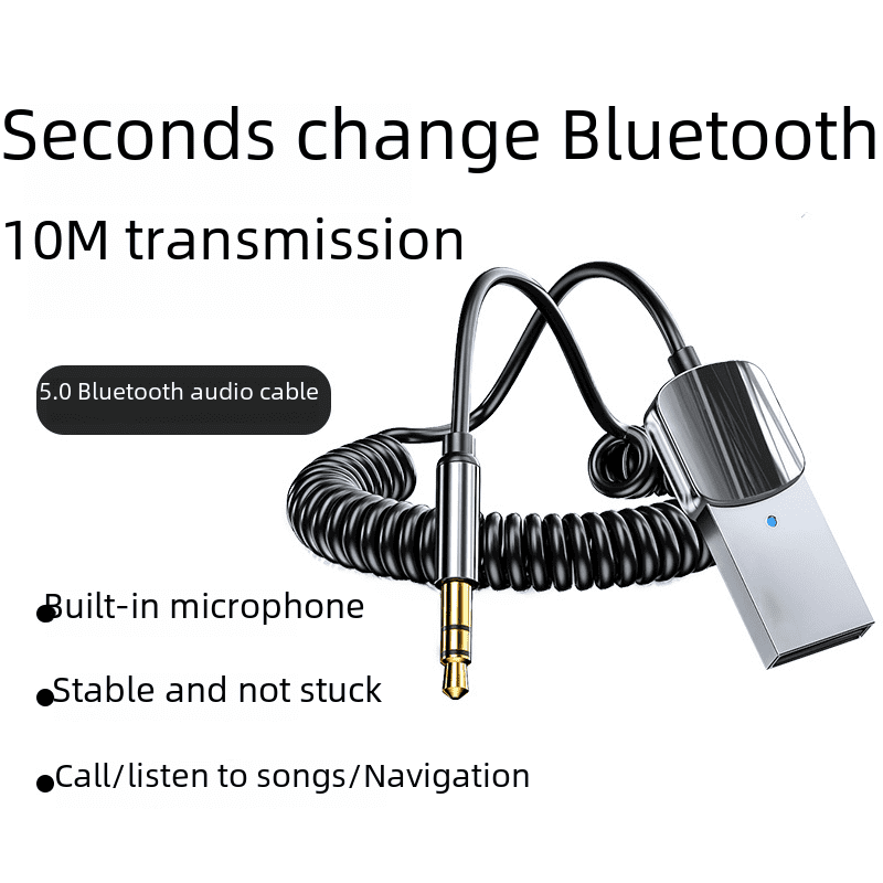 Car Bluetooth receiver 5.0 Bluetooth converter adapter 3.5mm audio ...
