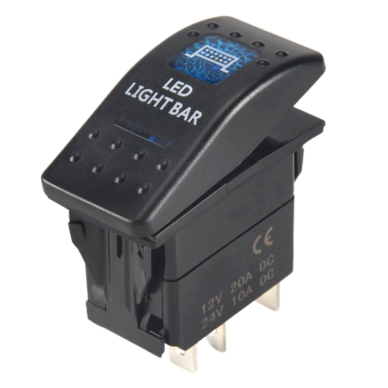 Car Boat Dual LED Back Light Rocker Switch SPST ON- 12/24V 10A 1 ...