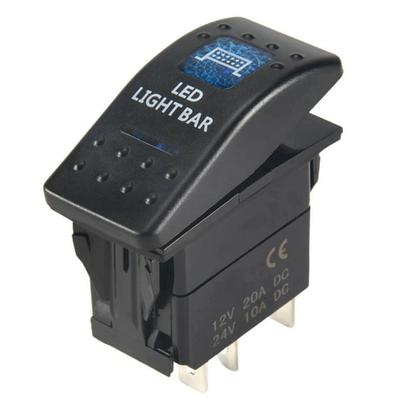 Car Boat Dual LED Back Light Rocker Switch SPST ON- 12/24V 10A 1 ...